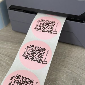 QR Code Stickers Custom QR Code Thermal Printer Label Instagram Social ...