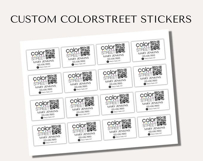 Custom Qr Code Sticker Colorstreet Stickers With Qr Code Colorstreet ...