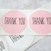 Circle Thank You Sticker Thermal Label Retro Thank You Round Sticker ...