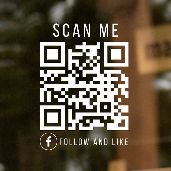 Qr Code Window Decal Scan for Hours - Etsy