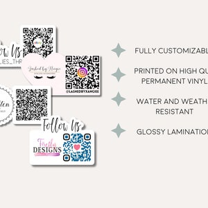 Custom QR Code Sticker Die Cut Small Business Packaging Supplies Logo ...