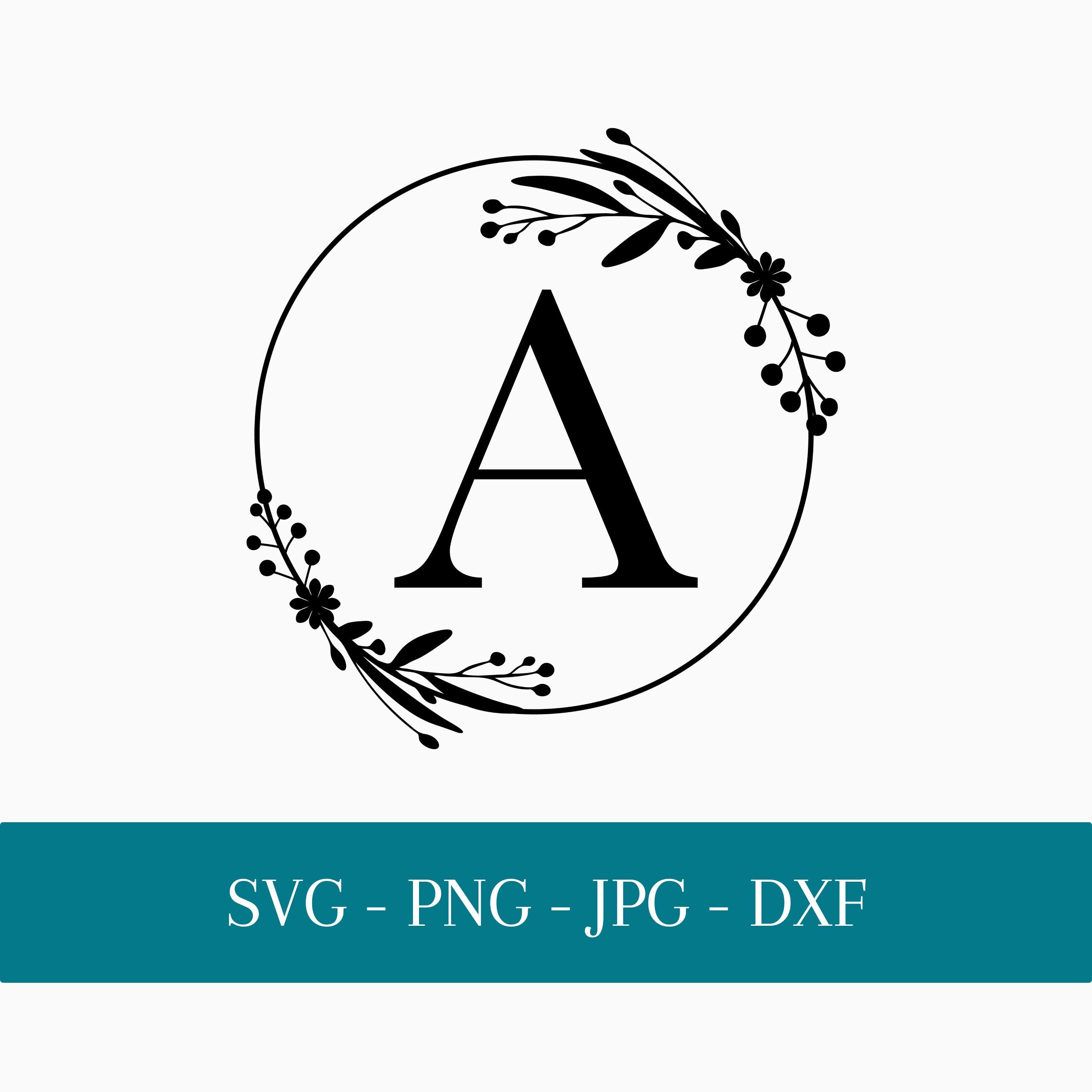 Monogram SVG Alphabet Fancy Monogram Font Alphabet Monogram Cut File ...