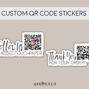 QR Code Thank You Stickers for Small Business QR Code Sticker | Etsy