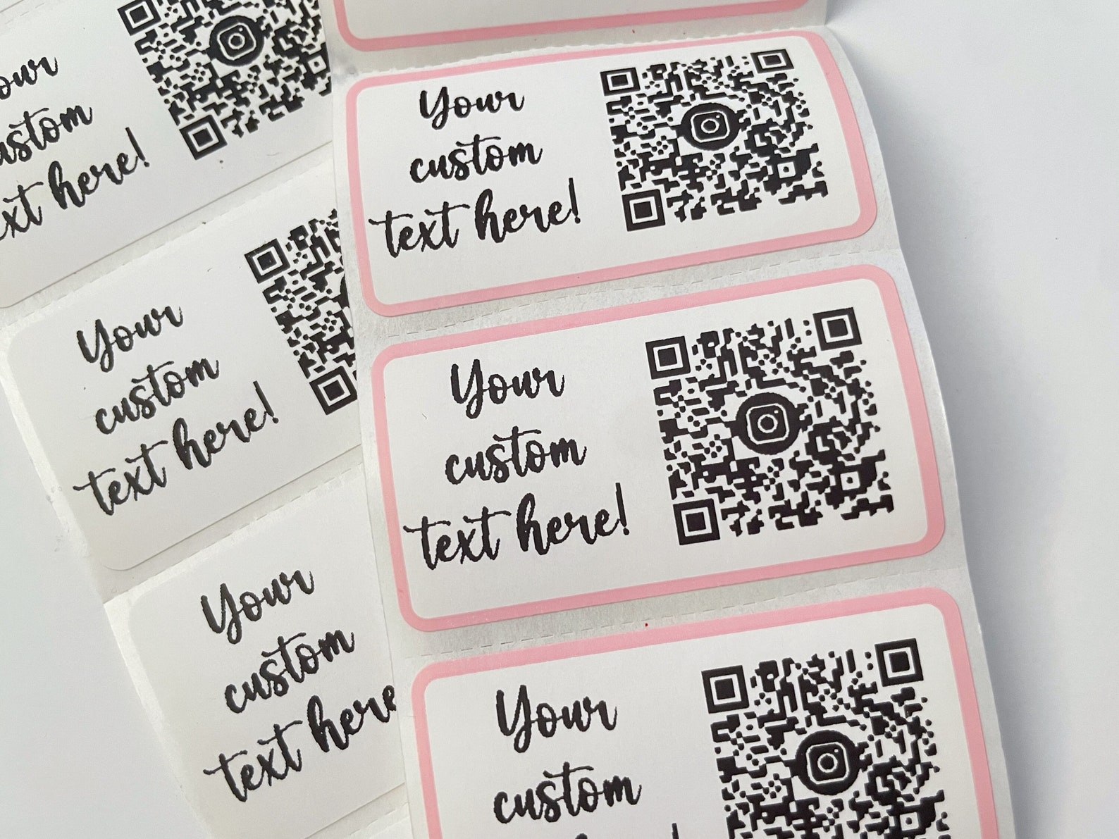 Custom QR Code Stickers Instagram Qr Code Labels Custom Text Facebook ...