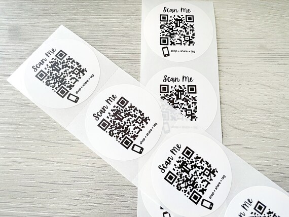 Circle Custom Qr Code Stickers Thermal Label Stickers for - Etsy