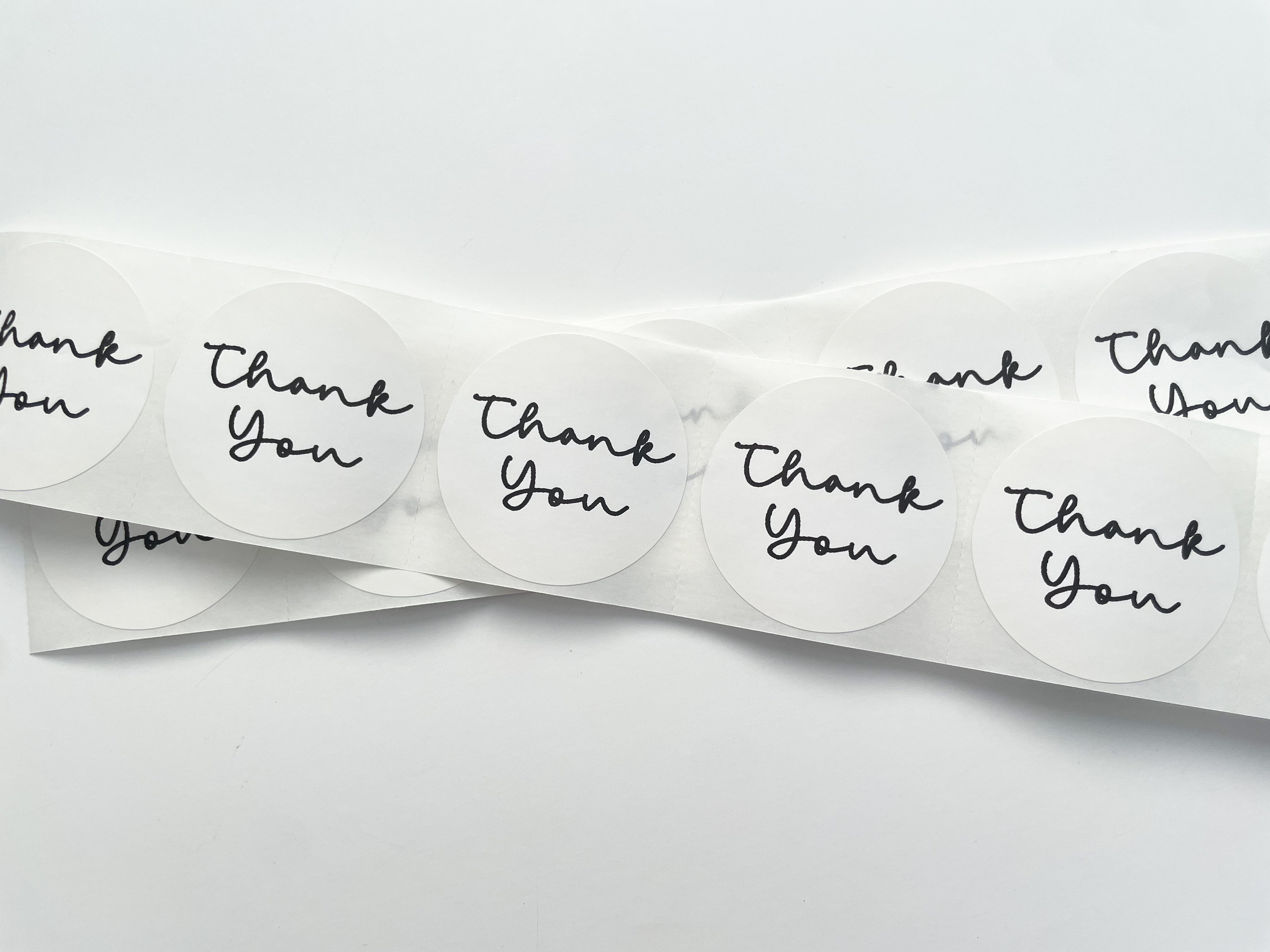 Circle Thank You Sticker Thermal Label Thank You Round Sticker for ...