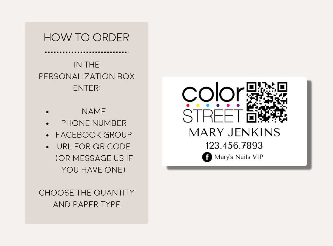 Custom Qr Code Sticker Colorstreet Stickers With Qr Code - Etsy