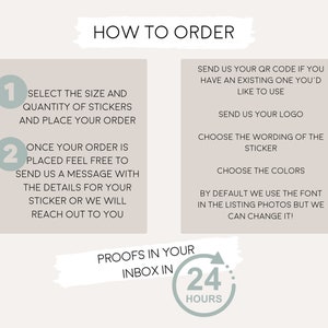 Custom QR Code Sticker Die Cut Small Business Packaging Supplies Logo ...