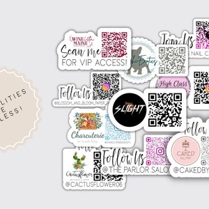 QR Code Thank You Stickers for Small Business, QR Code Sticker With ...
