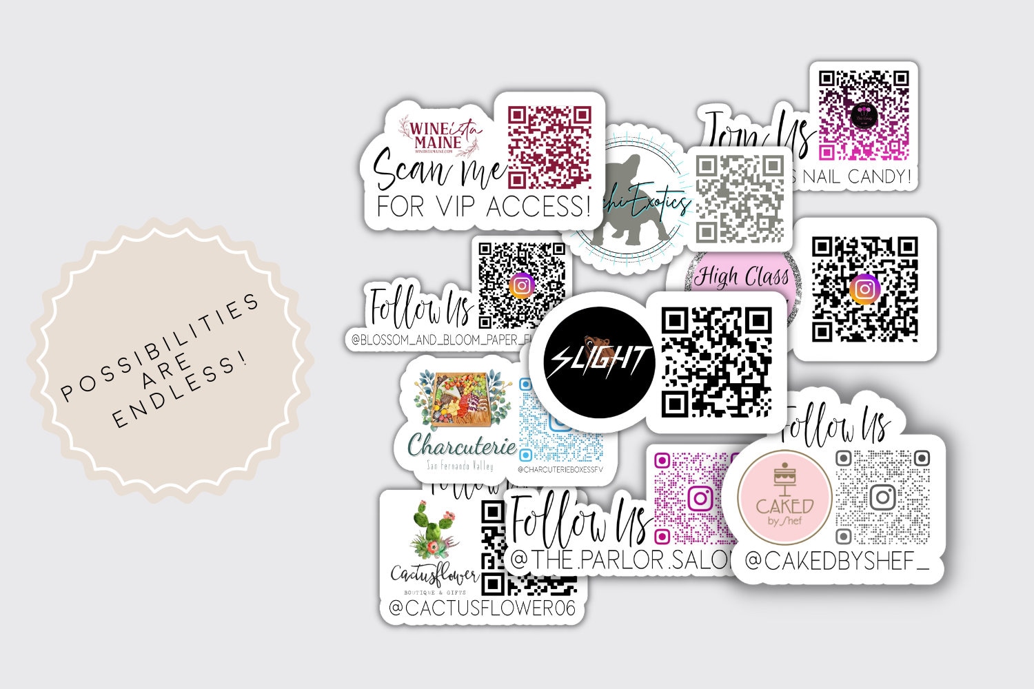 Custom QR Code Sticker Die Cut Small Business Packaging Supplies Logo ...