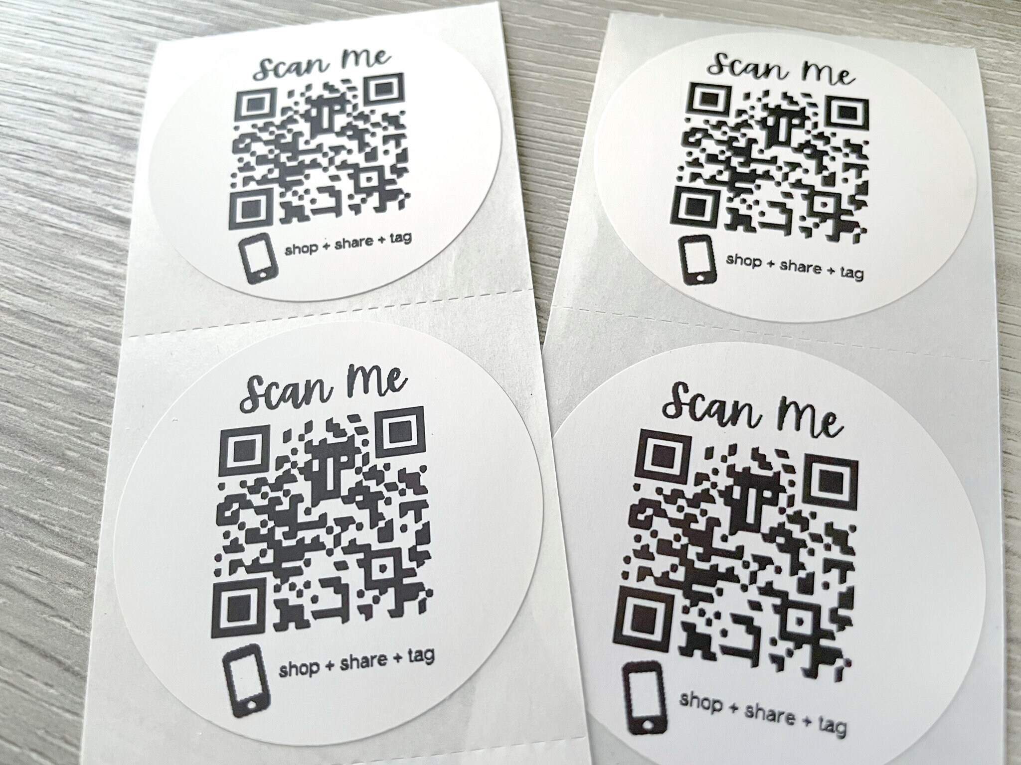Circle Custom Qr Code Stickers, Thermal Label Stickers for Packaging ...