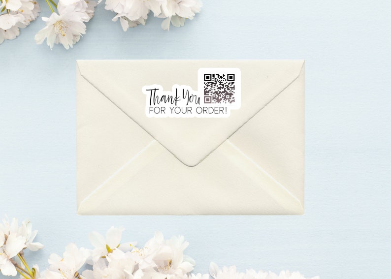 QR Code Thank You Stickers for Small Business QR Code Sticker | Etsy