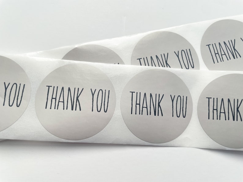 Thank You Stickers, Small Business Thank You Circle Sticker, Round ...