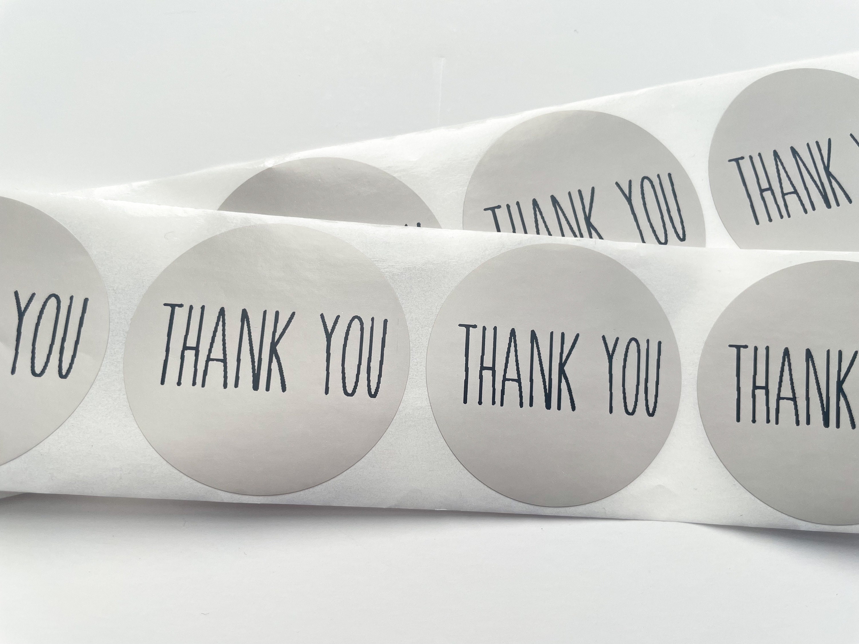 Thank You Stickers, Small Business Thank You Circle Sticker, Round ...