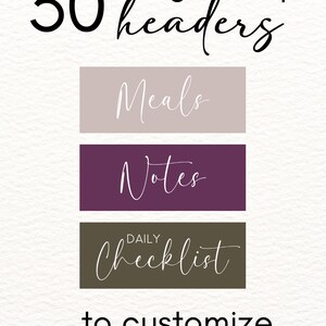 Google Keep Headers for Everyday Google Notes Planner Image Headings ...