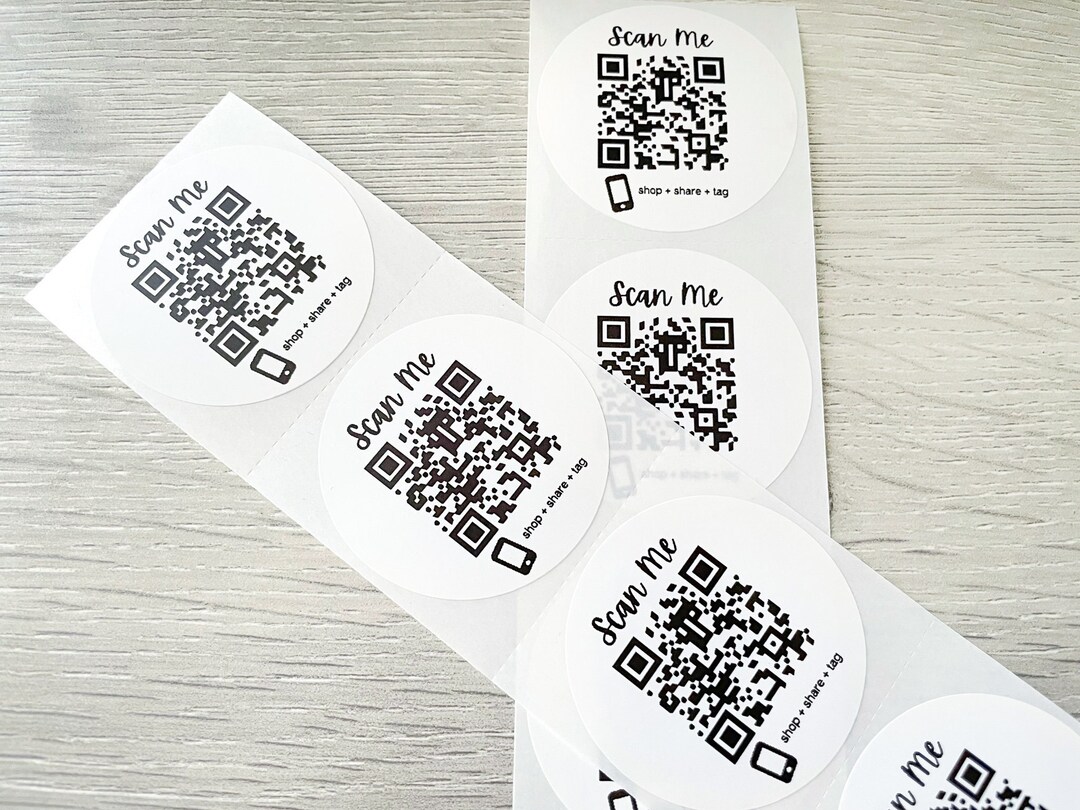 Circle Custom Qr Code Stickers, Thermal Label Stickers for Packaging ...