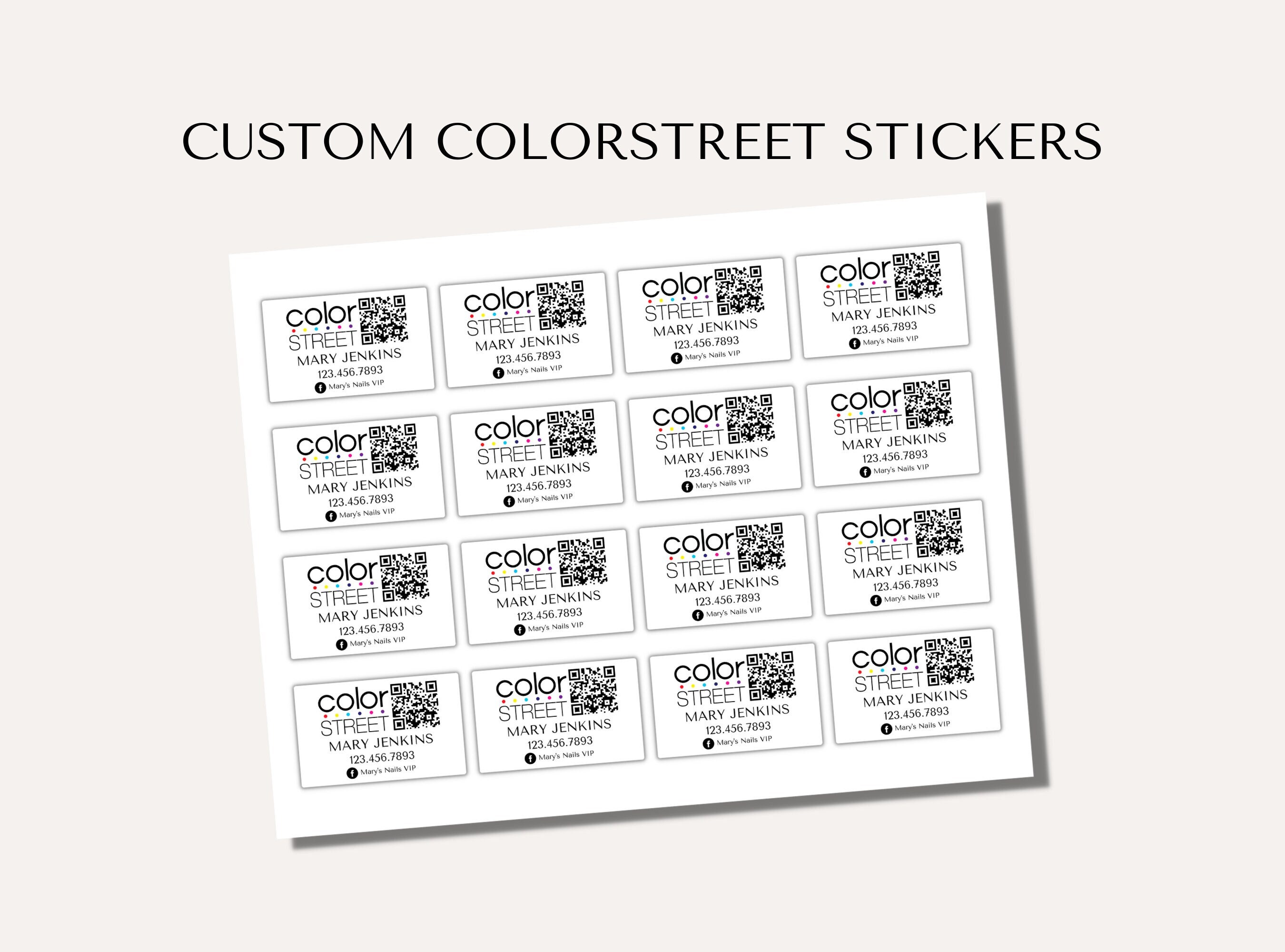 Custom Qr Code Sticker Colorstreet Stickers With Qr Code Colorstreet ...