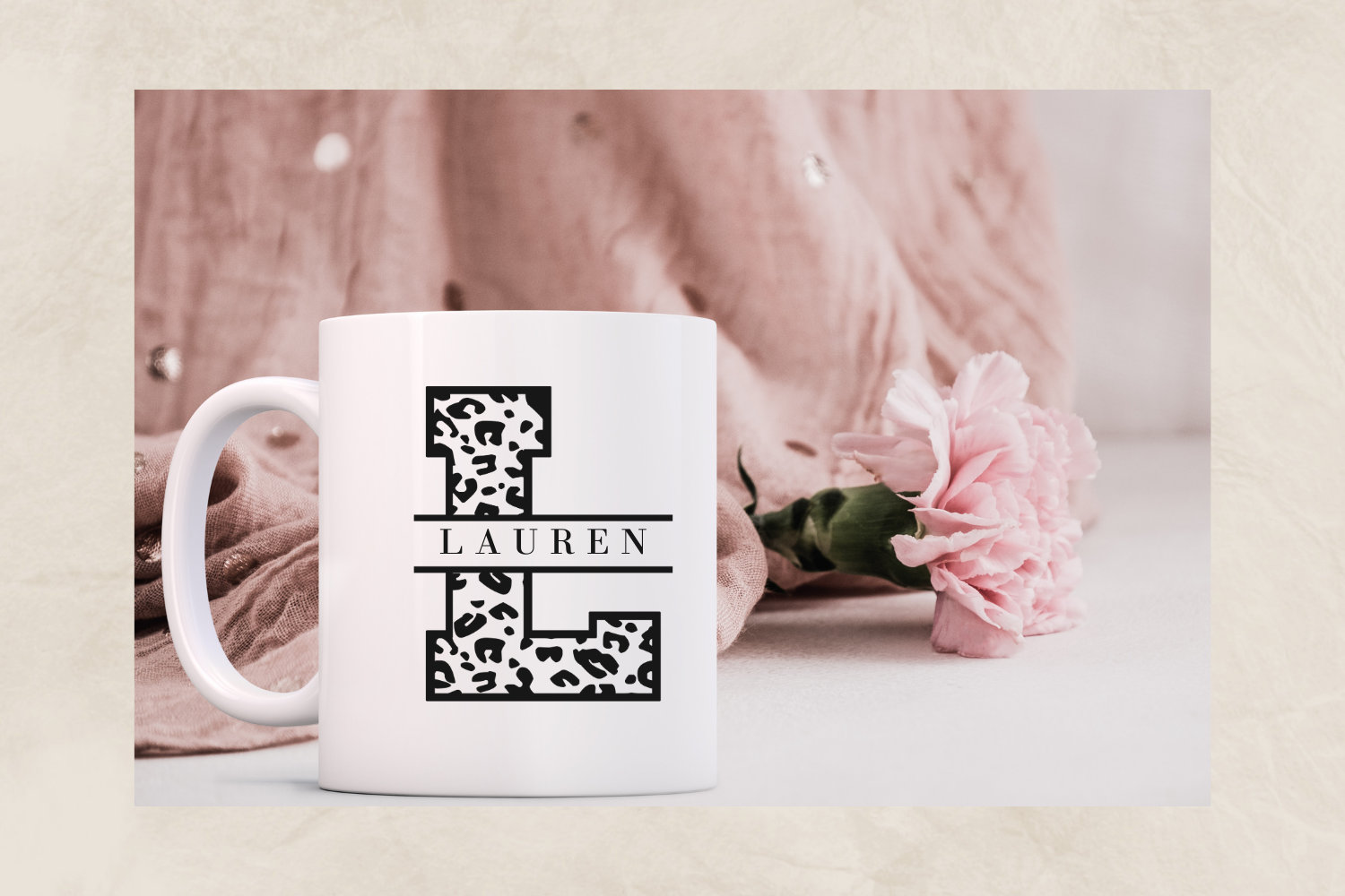 Monogram SVG Alphabet Leopard Print Block Letter Cut File Engraving ...