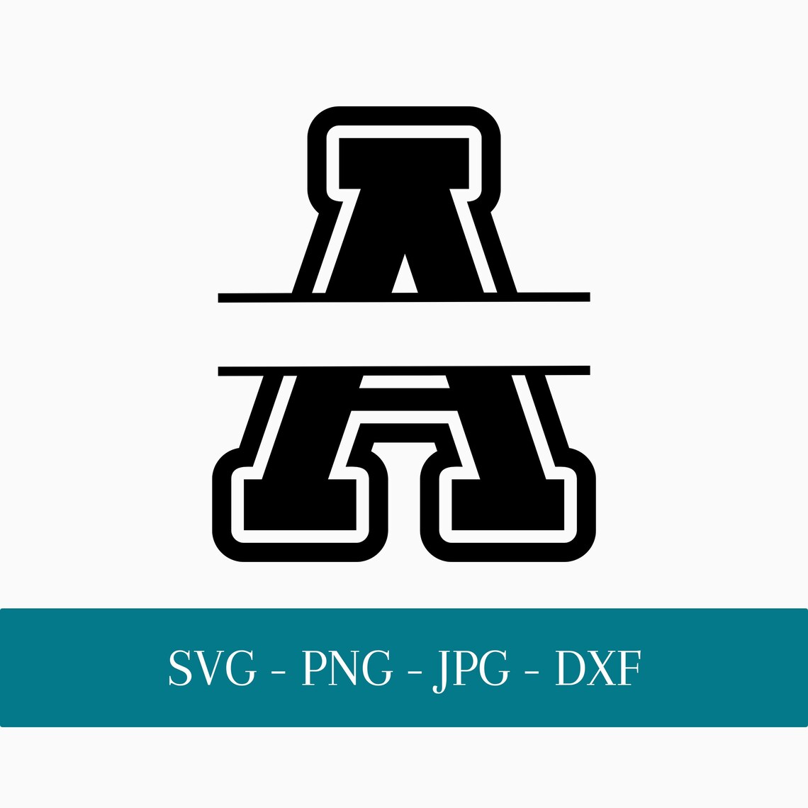 Monogram Alphabet SVG Digital Monogram Varsity Letter Engraving Cut ...