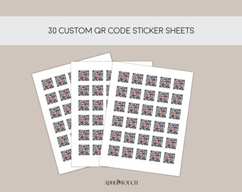 Qr Code Stickers Vinyl - Etsy