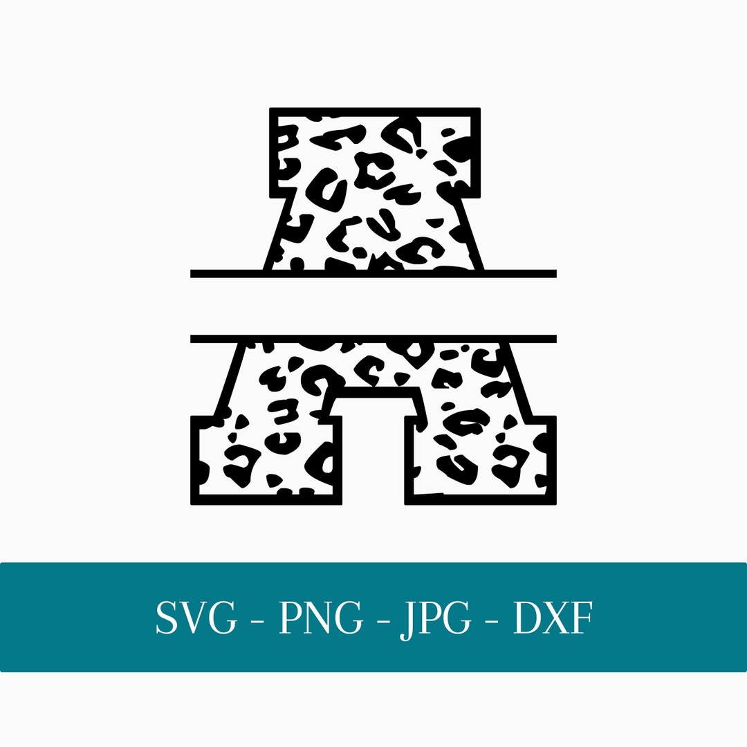 Monogram SVG Alphabet Leopard Print Block Letter Cut File Engraving ...