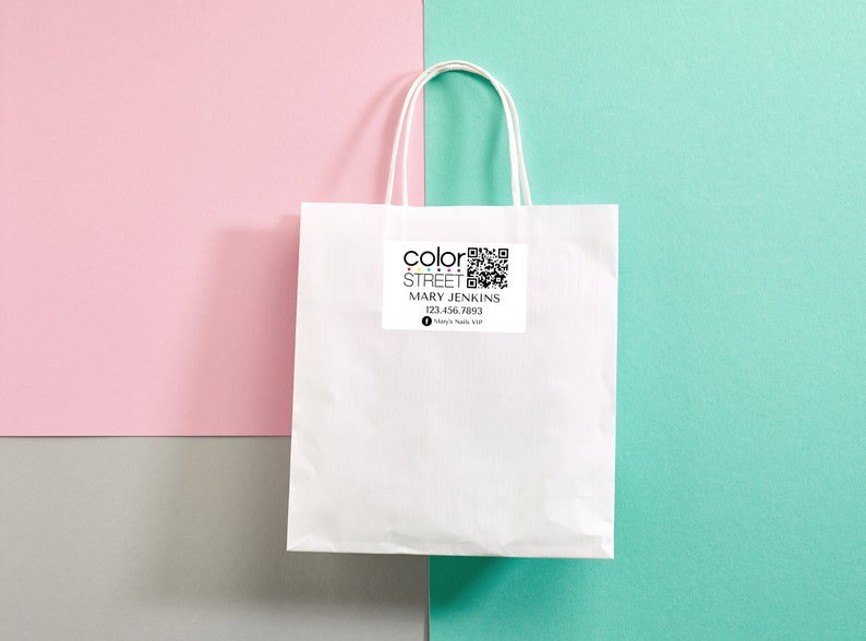 Custom Qr Code Sticker Colorstreet Stickers With Qr Code - Etsy