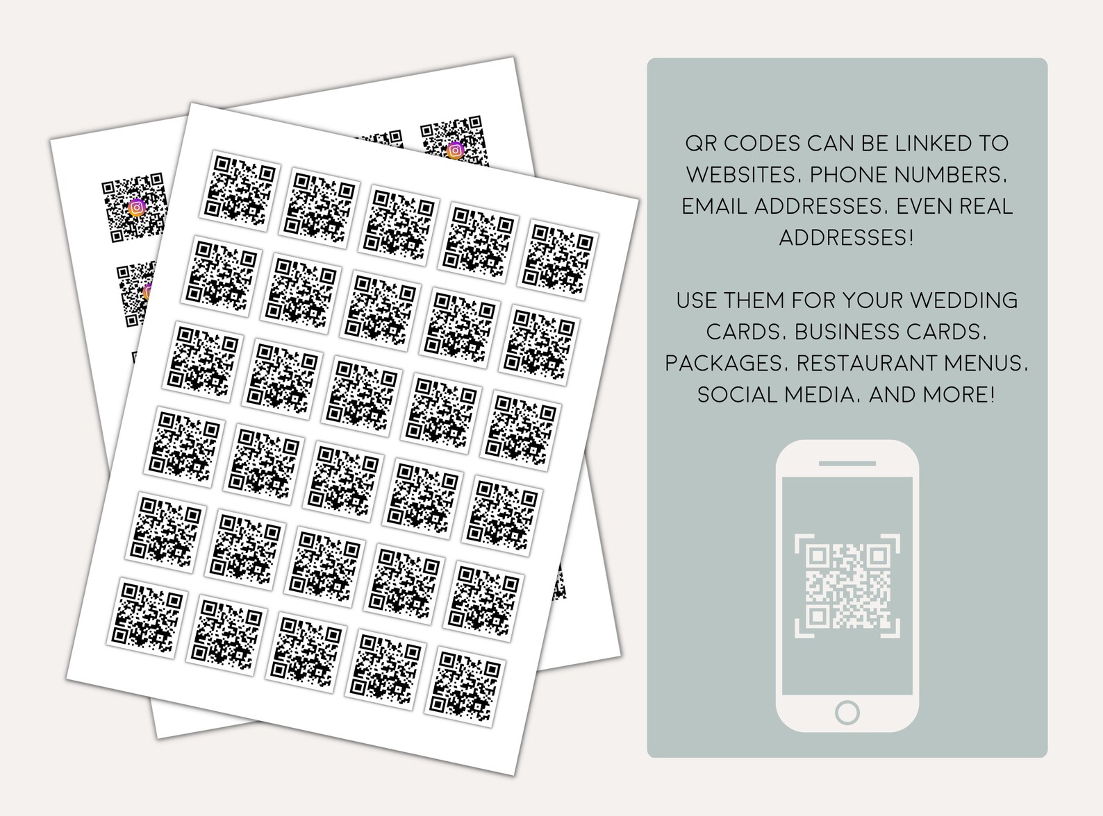 Qr Code Stickers Instagram Stickers Qr Code Bachelorette Qr - Etsy