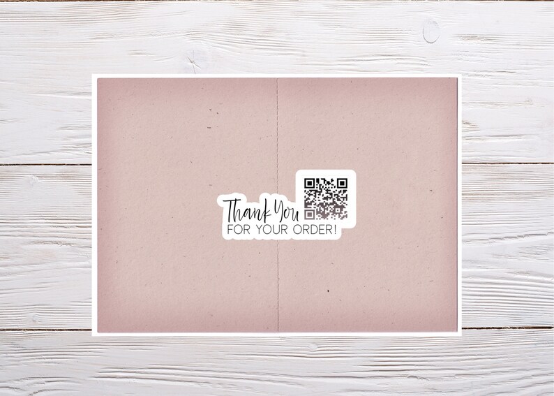 QR Code Thank You Stickers for Small Business QR Code Sticker | Etsy