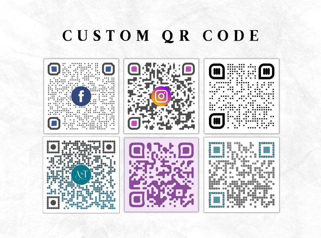 Custom QR Code With Logo Instagram Qr Code Venmo Qr Code - Etsy
