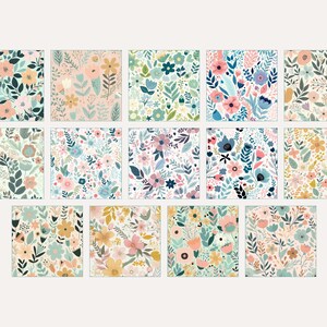 Spring Floral Digital Paper Set Instant Download Digital Paper for ...