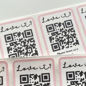 Custom QR Code Review Sticker Product Label Personalized Small Business ...