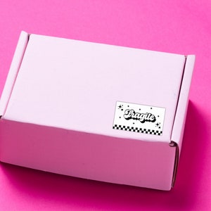 Thermal Label Template PNG Digital Sticker Retro Label Small Business ...