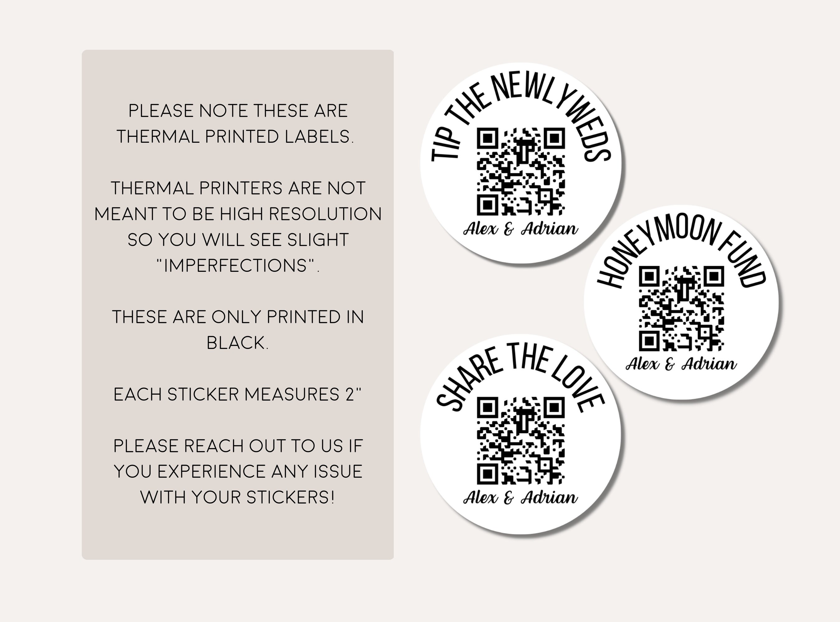 Wedding Stickers Qr Code Labels Circle Wedding Qr Code for Pictures ...