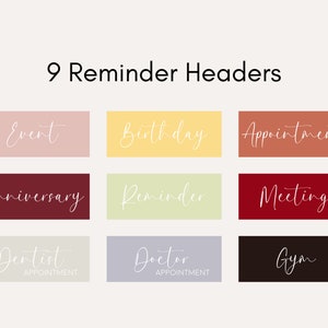 Google Keep Headers for Everyday Google Notes Planner Image Headings ...
