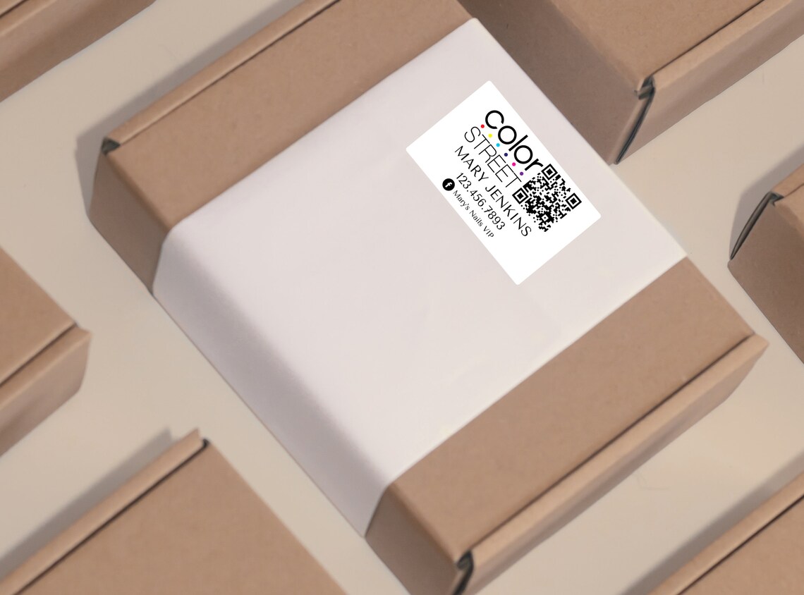 Custom Qr Code Sticker Colorstreet Stickers With Qr Code - Etsy