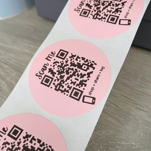 QR Code Stickers Custom QR Code Thermal Printer Label Instagram Social ...