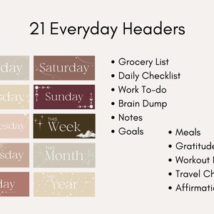 Google Keep Headers for Everyday Celestial Google Notes Planner Image ...