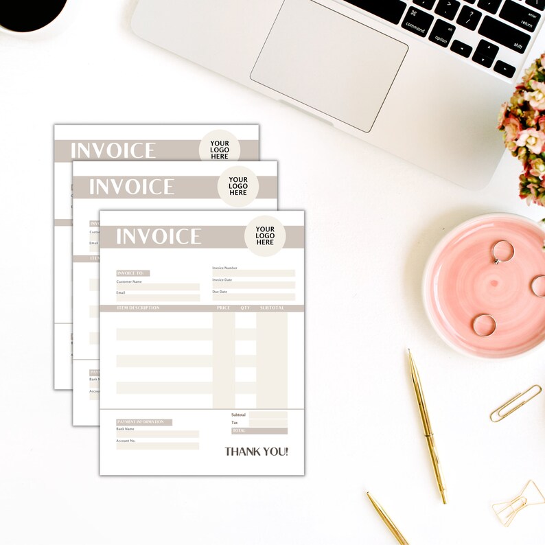 Small Business Invoice Template Canva Editable Order Form Pdf Printable ...