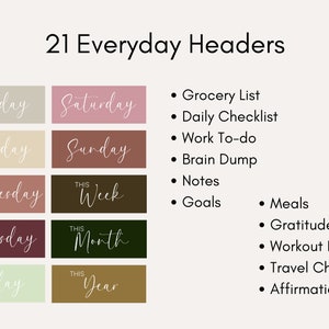 Google Keep Headers for Everyday Google Notes Planner Image Headings ...