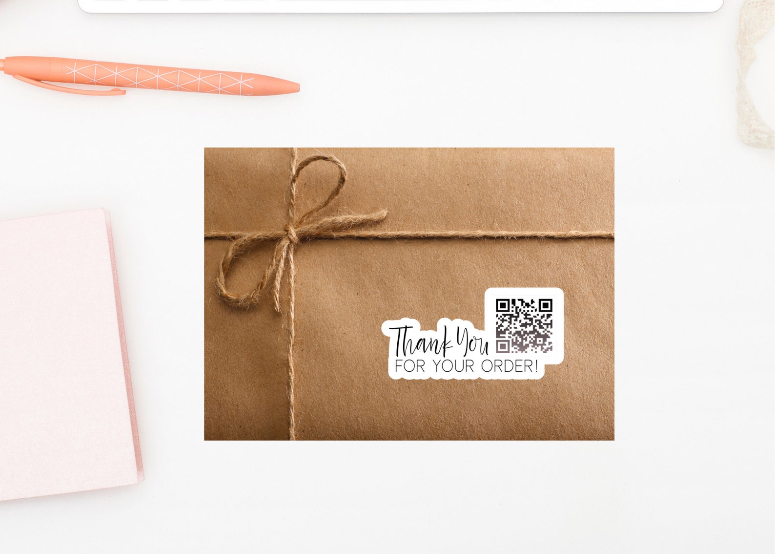 QR Code Thank You Stickers for Small Business QR Code Sticker | Etsy