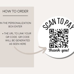 Qr Code Sticker Bulk Custom Qr Code Label Bulk Venmo Scan to Pay Thank ...