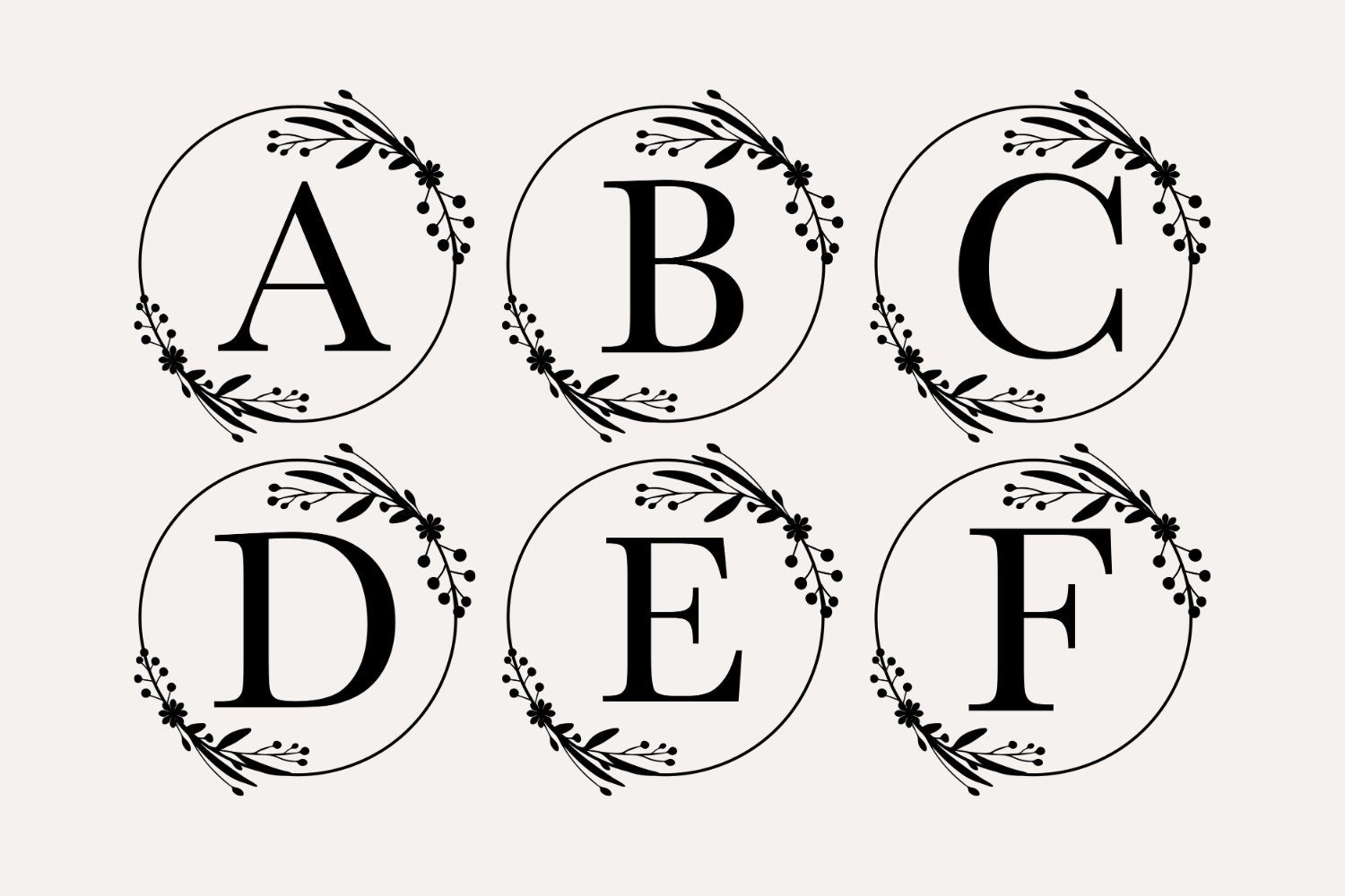 Monogram SVG Alphabet Fancy Monogram Font Alphabet Monogram Cut File ...