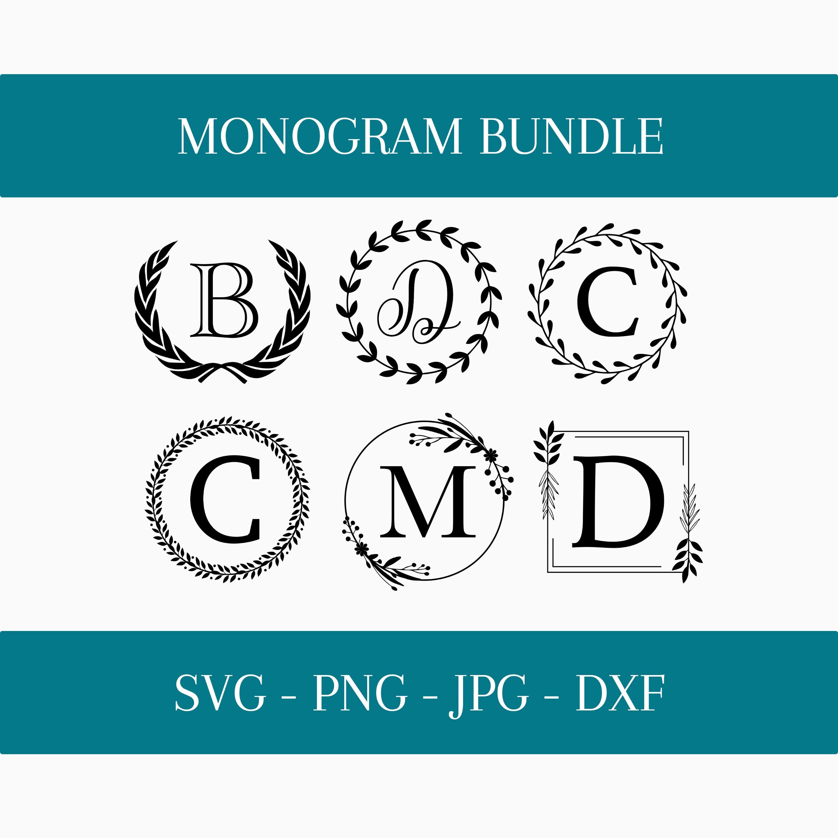 Monogram SVG Alphabet Fancy Monogram Font Alphabet Monogram SVG Cut ...