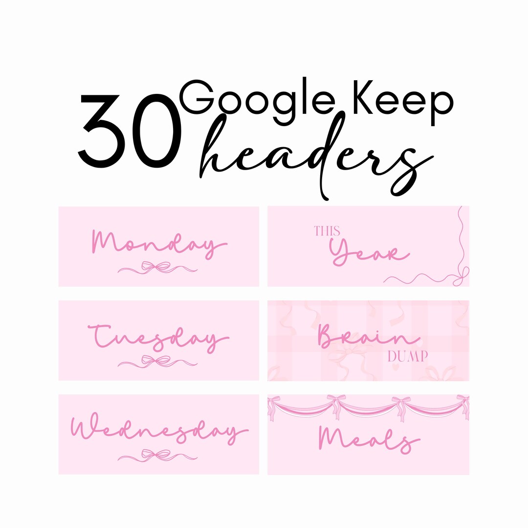 Google Keep Headers Notes Planner Image Headings for Google Notes ...
