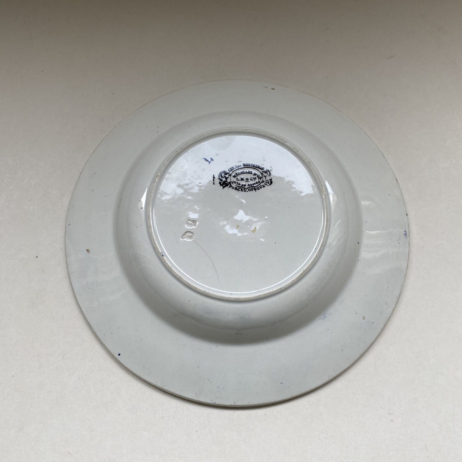 Mid 19th Century Creil Et Montereau Leboeuf Et Millier Soup Plate ...