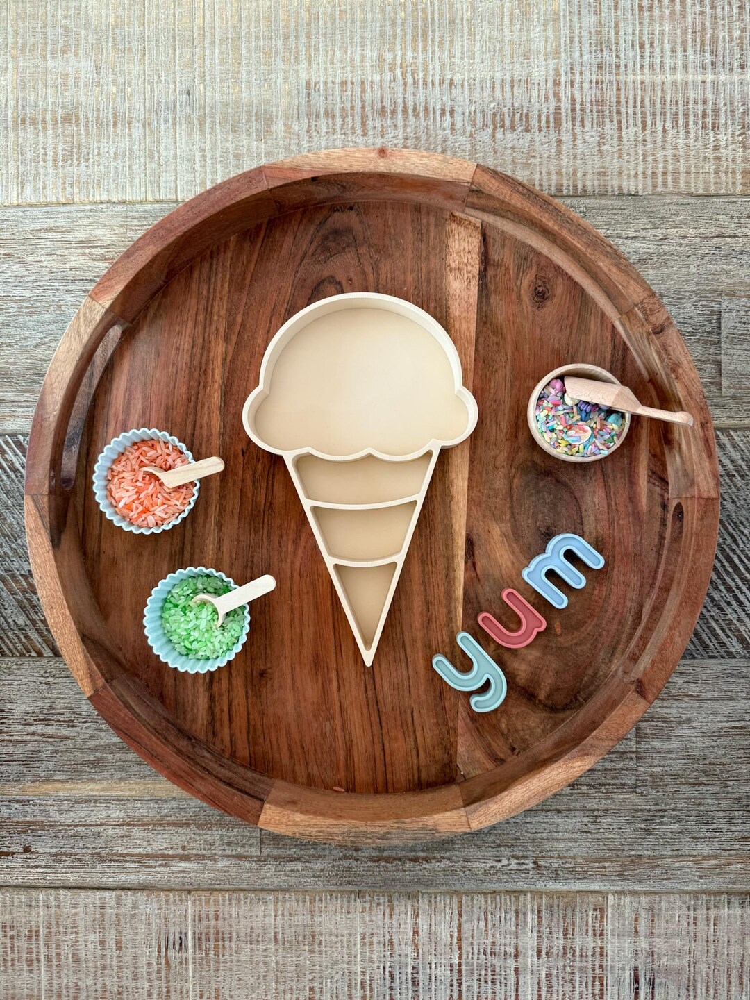 Ice Cream Cone Tray for Sensory Play Kids Imagination Playtime Fun - Etsy