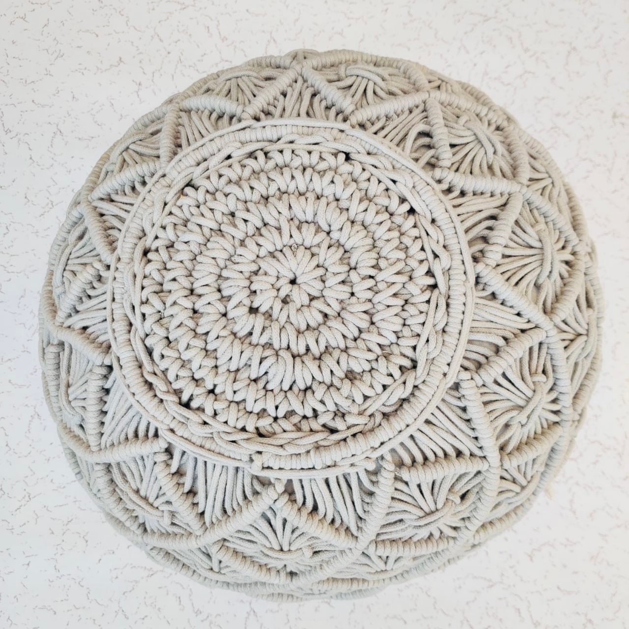 Handmade Pouf Macrame Pouf Cream Pouf Pouffe Ottoman Floor | Etsy