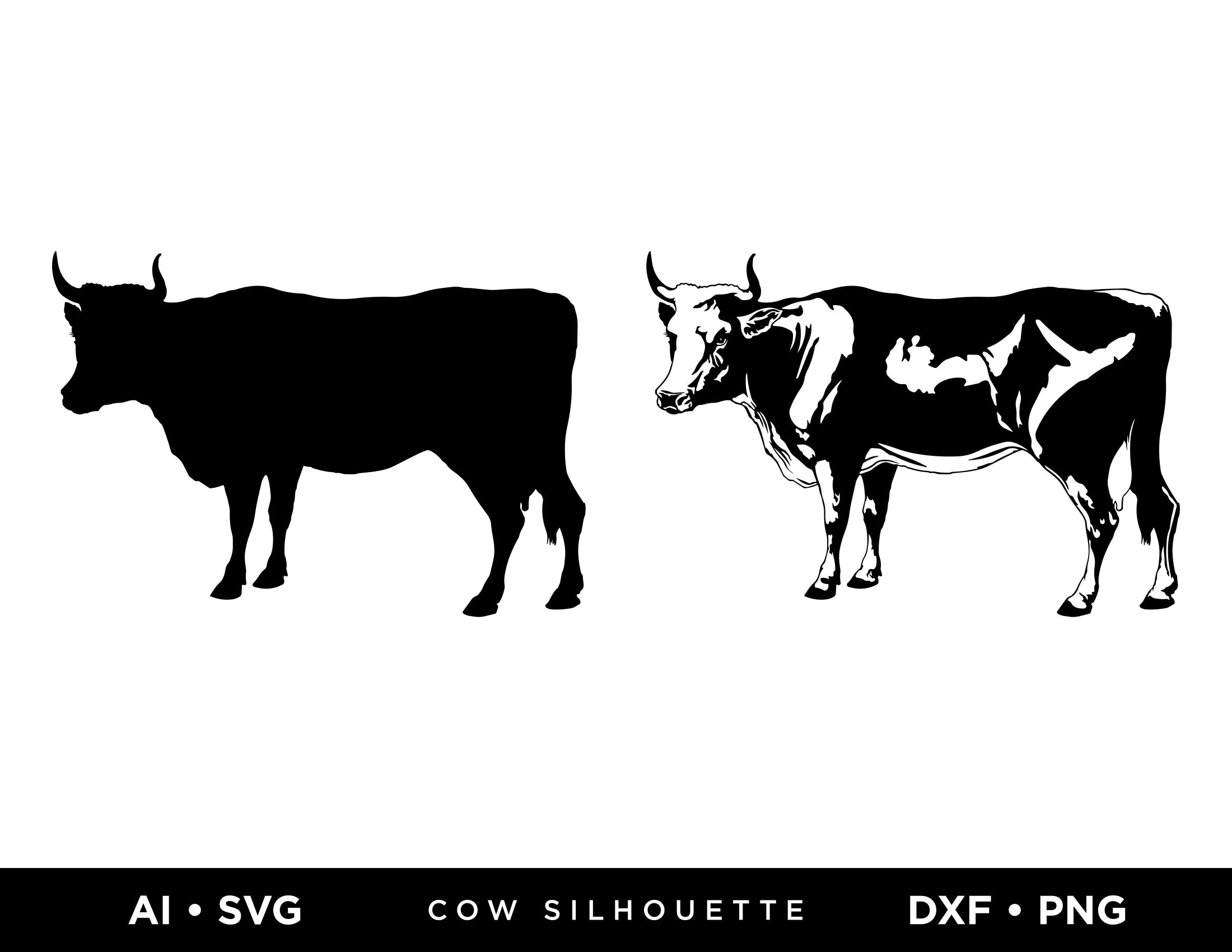Cow Silhouette - Etsy