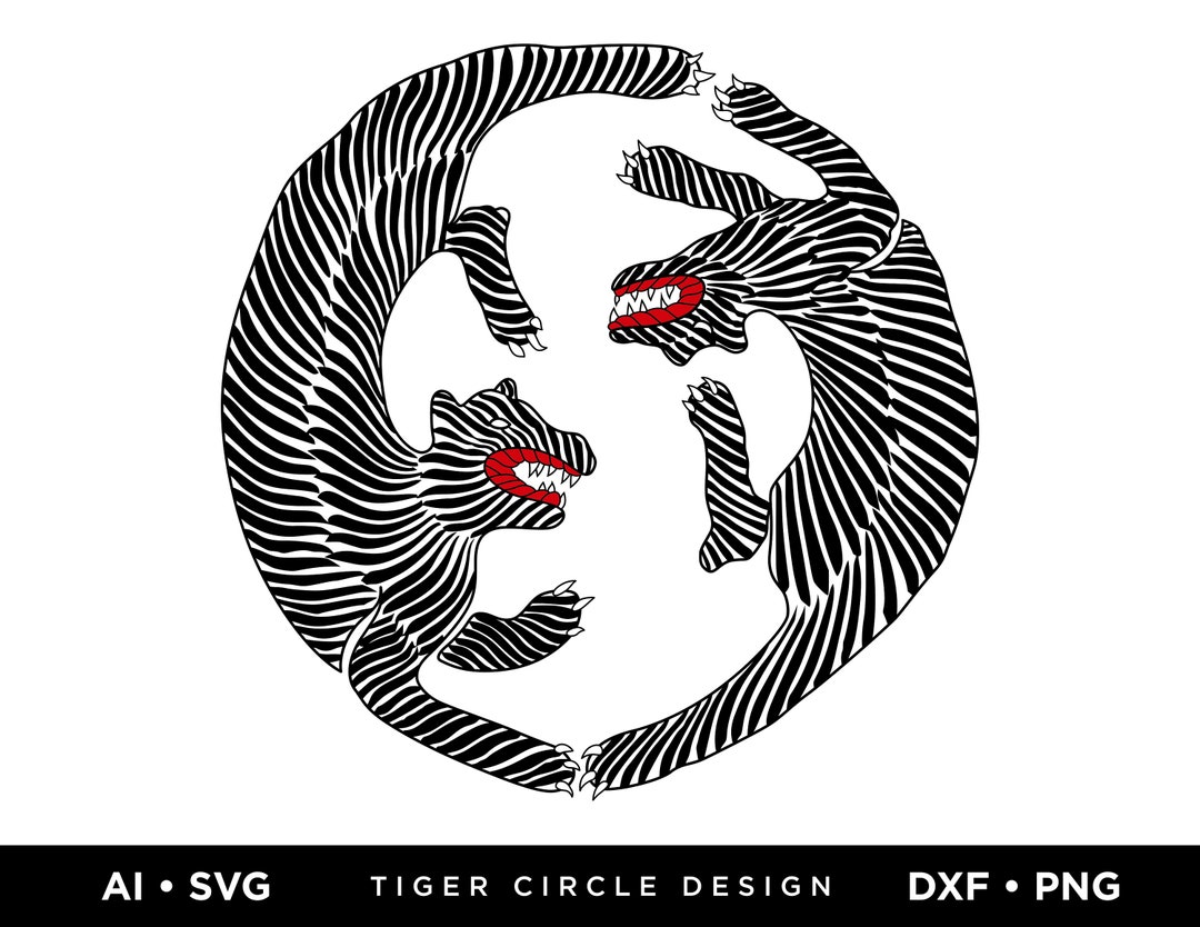 Tiger Circle Design - Etsy