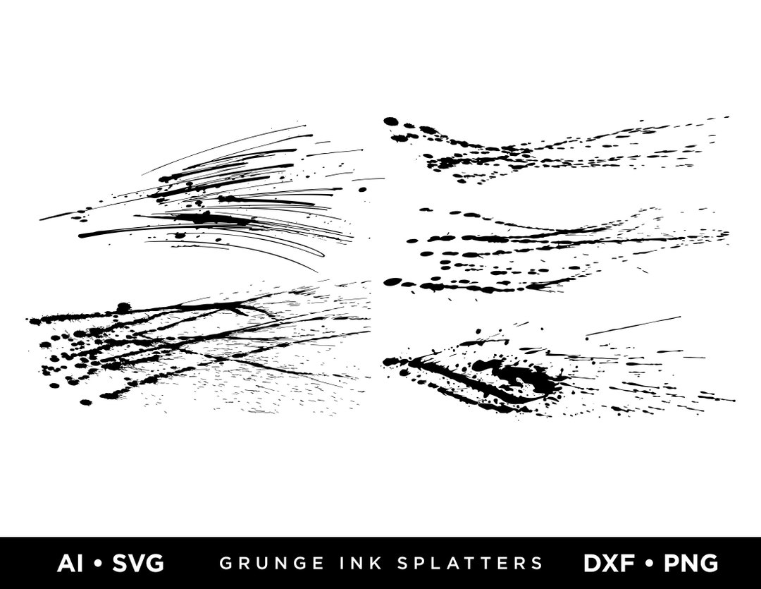 Grunge Ink Splatters - Etsy